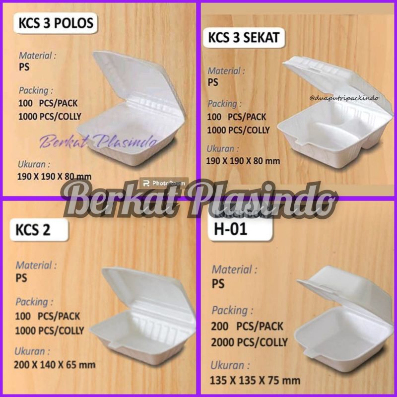 Jual BOX MAKANAN STYROFOAM KCS ISI 100 PCS | Shopee Indonesia