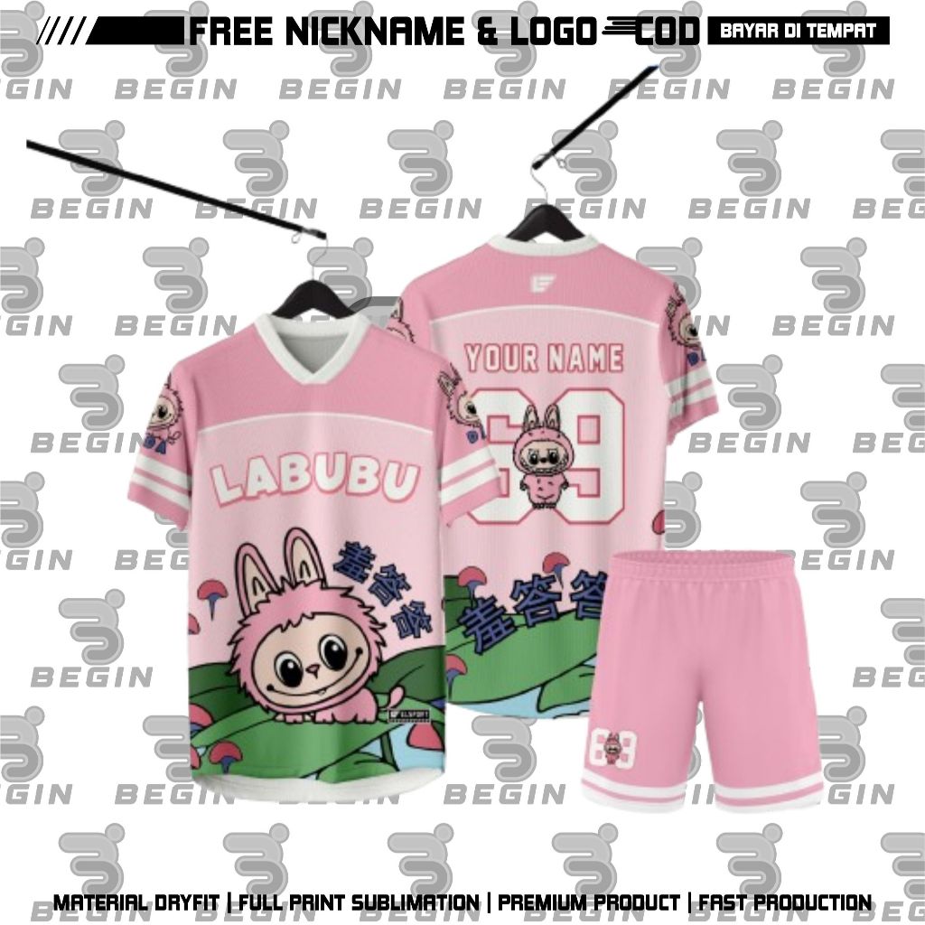Jual Jersey LABUBU DADA PINK Terbaru Gratis Pasang Nama & No Punggung ...