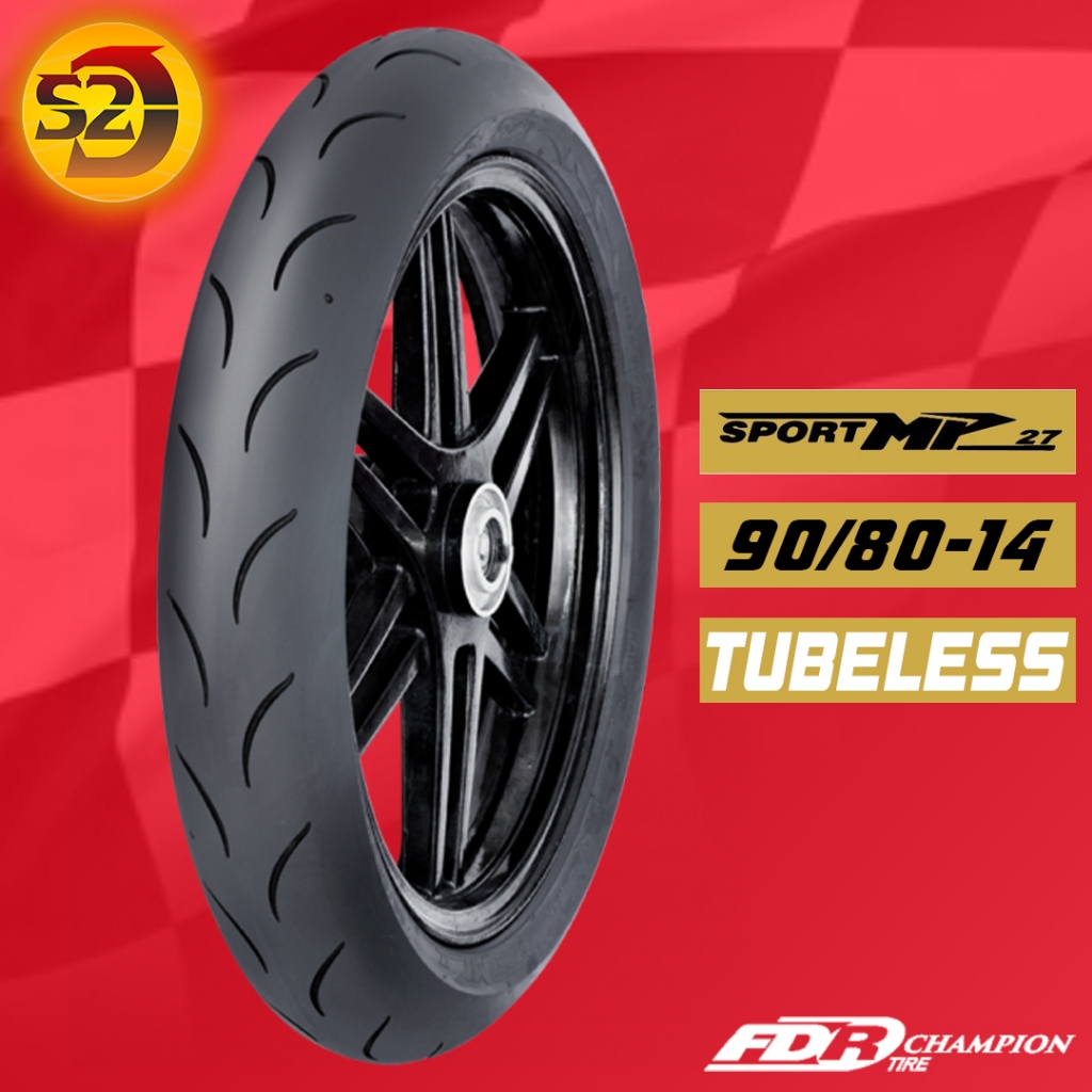 Jual BAN LUAR FDR SPORT MP27 MP 27 SOFT COMPOUND 90/80-14 TUBELESS 100% ORIGINAL | Shopee Indonesia