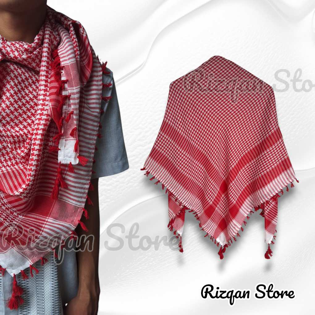Jual Sorban Arab Rumbay Ronce Slayer Merah | Shopee Indonesia