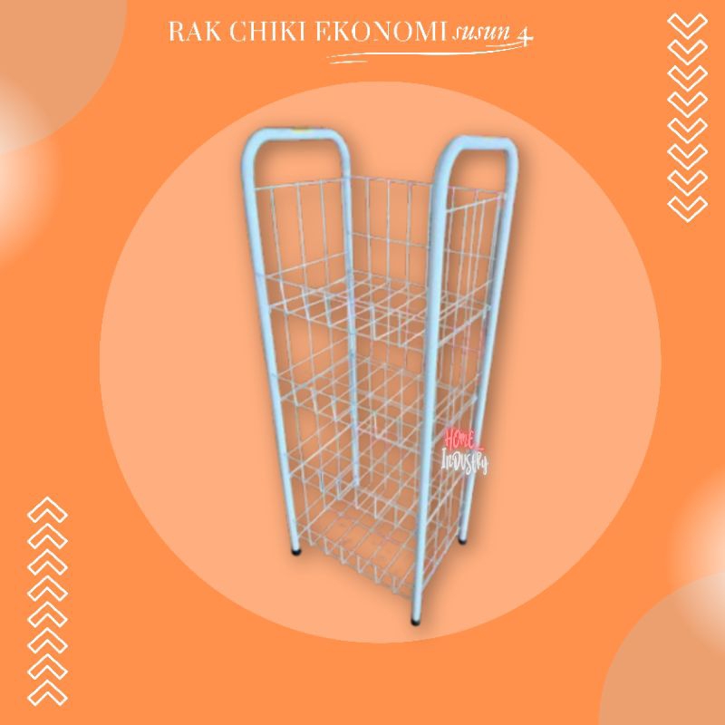 Jual Rak chiki ekonomi warna susun 4/Rak display/Rak minimarket/Rak ...