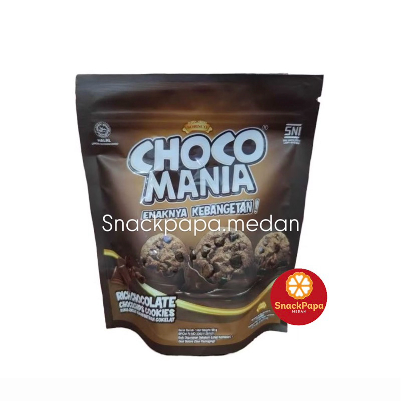 Jual CHOCO MANIA RICH CHOCOLATE CHOCOCHIPS COOKIES [ 1 BUNGKUS @69G ...