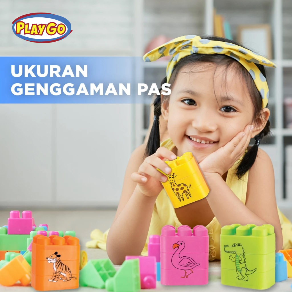 Jual Playgo Animal Blocks Mainan Susun Bongkar Pasang Mengenal Hewan ...