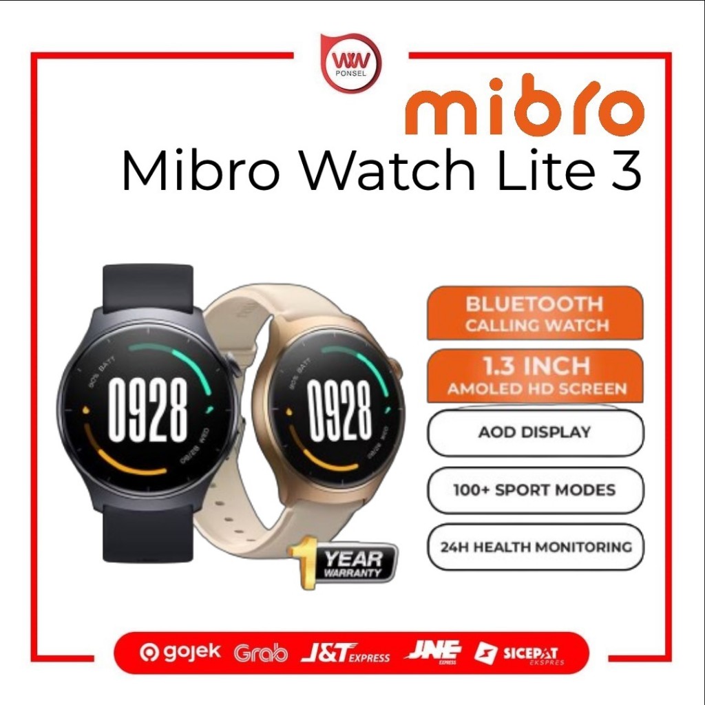 Jual Mibro Lite 3 Amoled Smartwatch 1.3” Bluetooth call jam tangan AOD ...