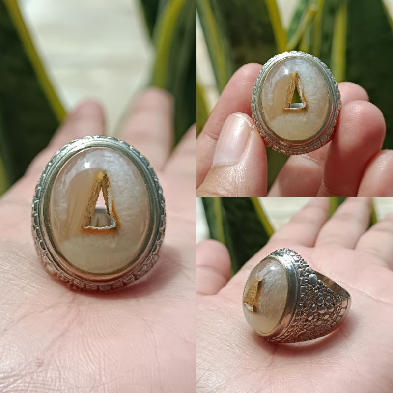 Jual Batu Combong Segitiga Pandan Kapas | Combong Putih Natural Batu ...