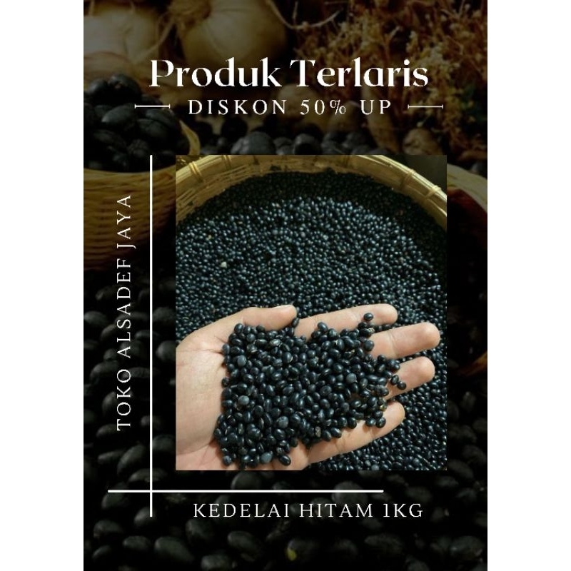 Jual KACANG KEDELAI HITAM 1Kg/1000g | DELE IRENG | KEDELAI MALIKA ...