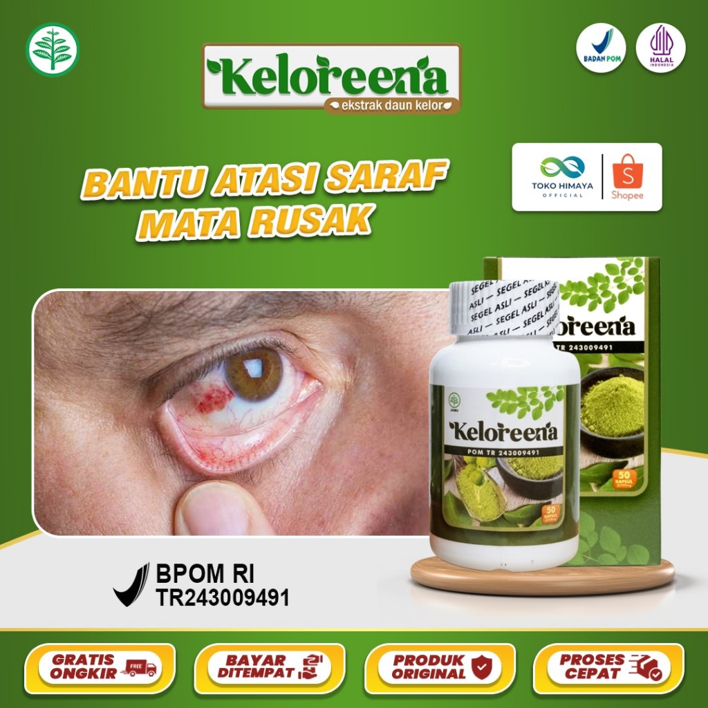 Jual KELOREENA Obat Saraf Mata Rusak Putus Bengkak Lemah Berkedip Terus ...