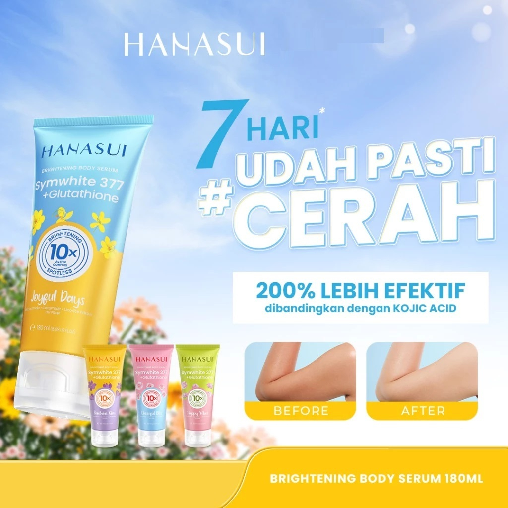 Jual HANASUI Body Scrub & Body Serum || Brightening 10x Active Complex ...