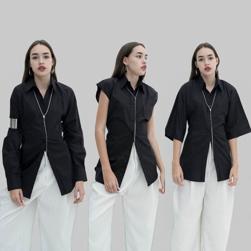 Jual Fitted Plain Shirt | Long Sleeve| Short Sleeve | Sleeveless ...