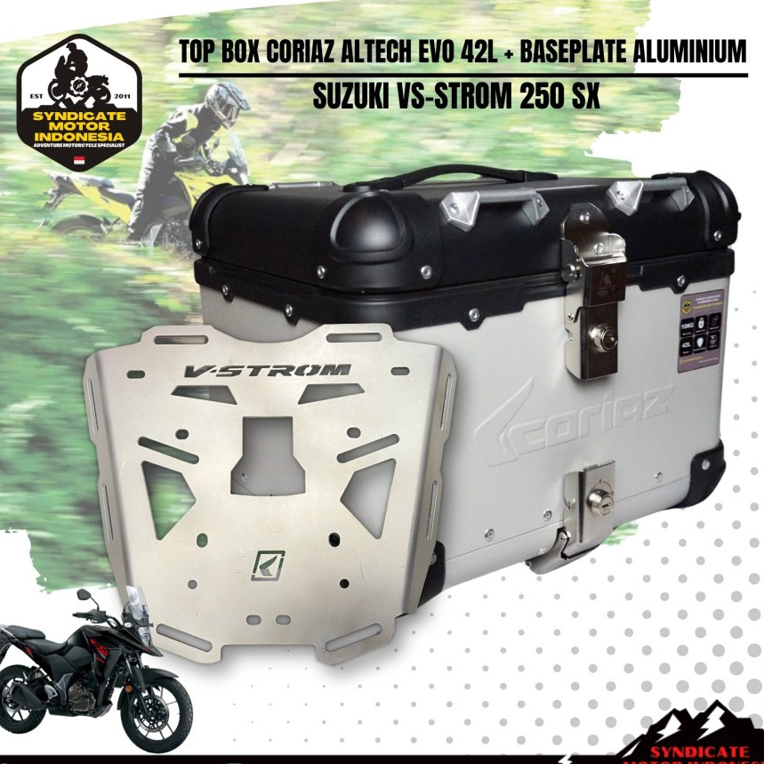 Jual Top Box Aluminium Coriaz Altech Evo II PNP Suzuki V-Strom 250 SX ...