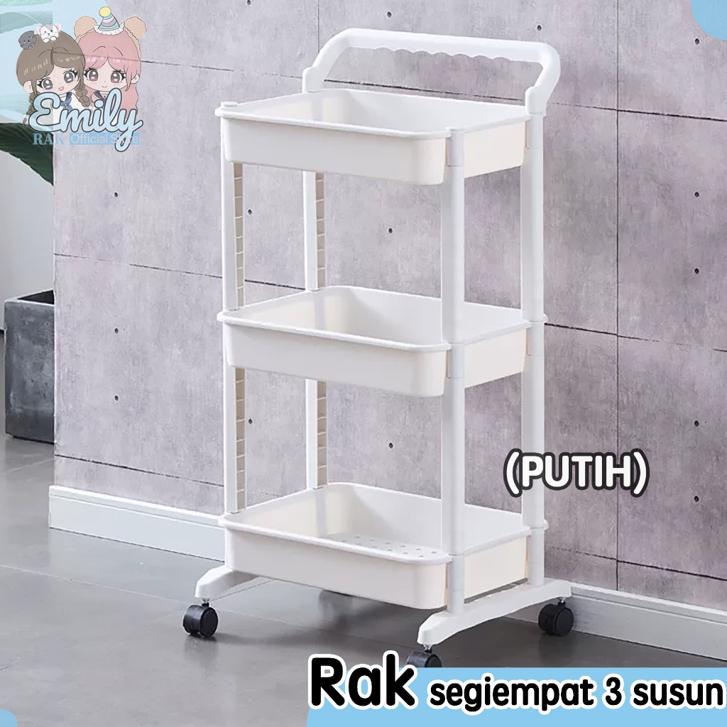 Jual (RAK)Rak Troli 3 Susun Rak Salon Rak Penyimpanan Dapur Rak ...