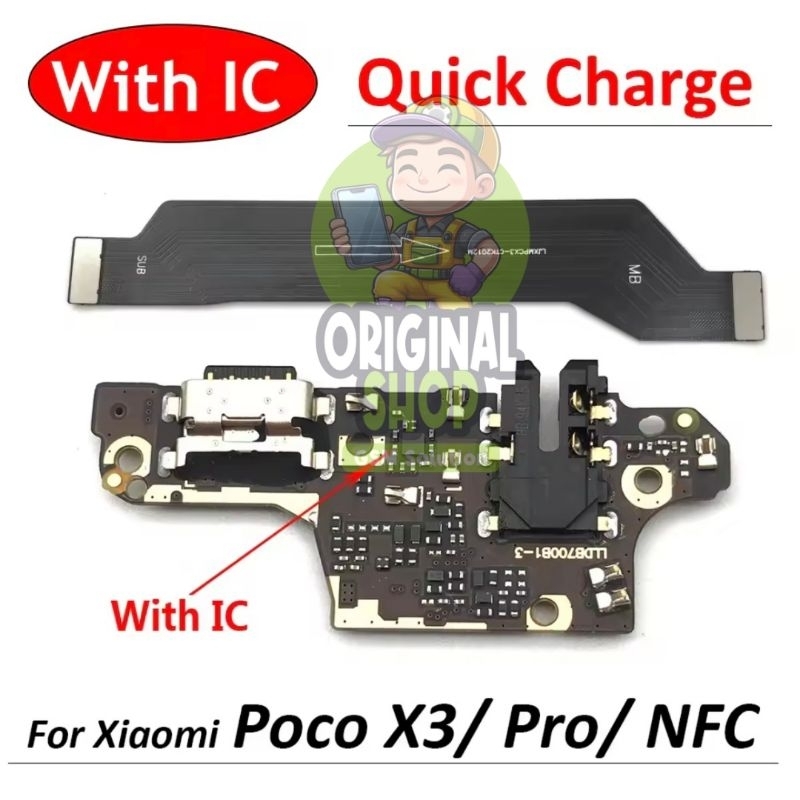 Jual FLEXIBLE KONEKTOR CAS CHARGER XIAOMI POCO X3 PRO - X3 NFC - POCO X3 ORIGINAL FLEKSIBEL ...