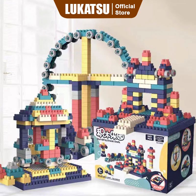 Jual LUKATSU 520PCS Mainan Block Bangunan Besar Anak Set Mainan Seri ...