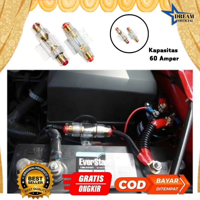 Jual Sekring Audio Mobil 60A Sekring Power Amplifier Mobil Skring ...
