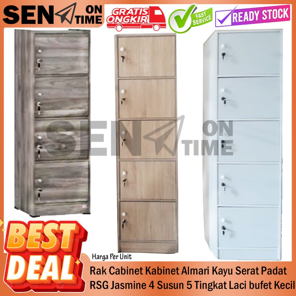 Jual [Kargo] Locker Mini Lemari Kecil Buffet Rak Rsg Jasmine 4 Susun 5 ...