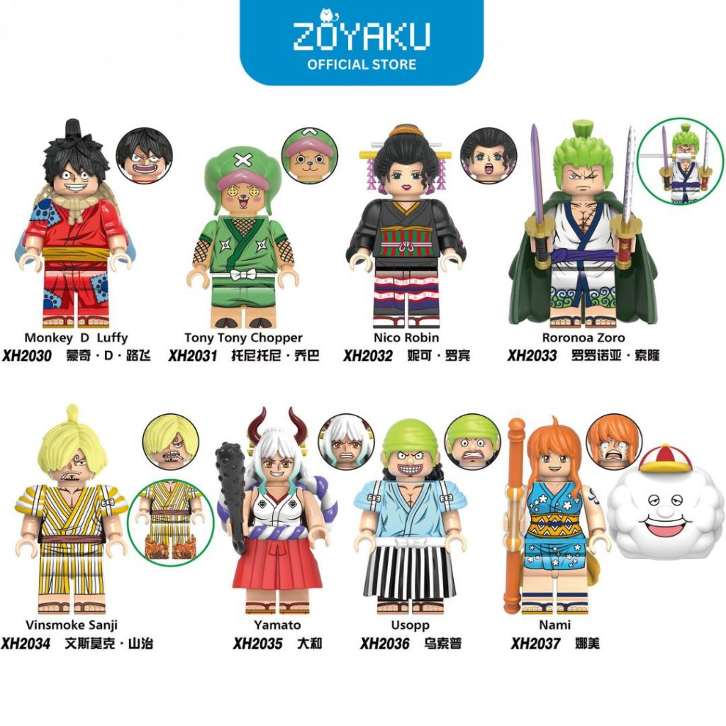 Jual (1pcs) Mainan Mini Bricks One Piece Anime Balok Susun TOY3024 ...