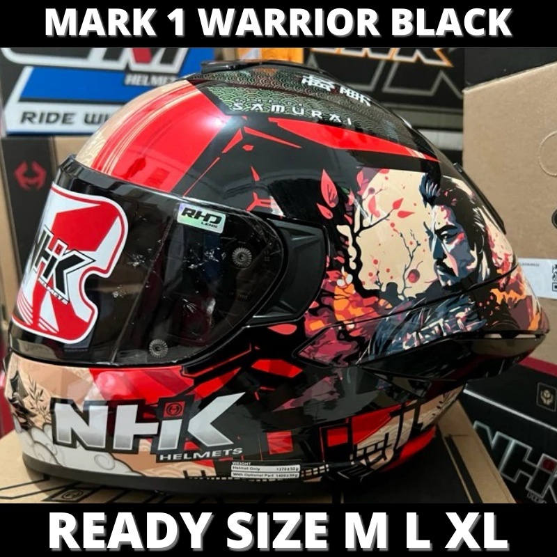 Jual NHK MARK 1 SAMURAI - WARRIOR BLACK - SINGLE VISOR RHD LENS ...