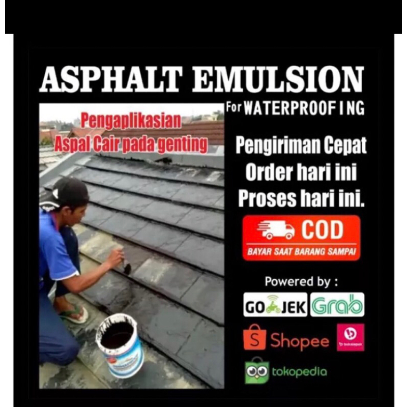 Jual aspal cair 5kg 5liter waterproofing anti bocor anti rembes anti ...