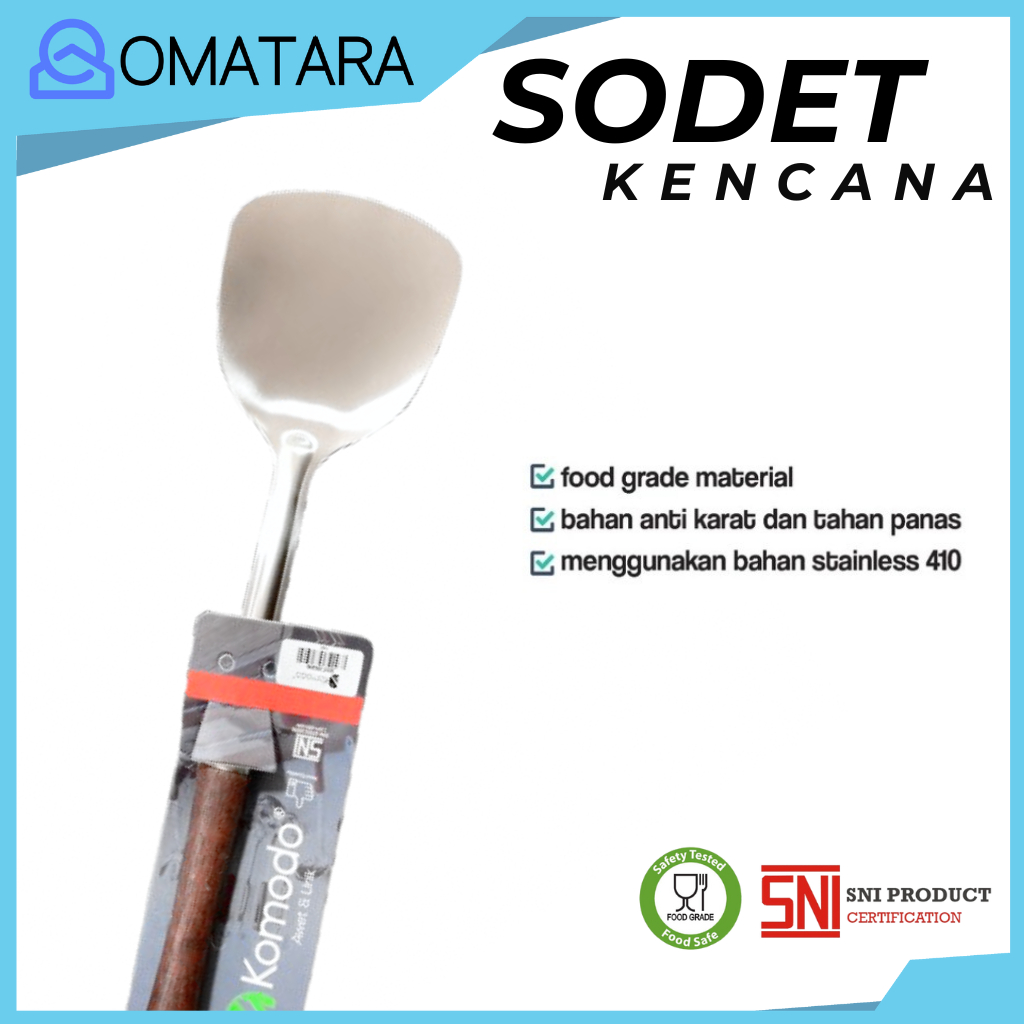 Jual Komodo Sodet Spatula Sutil Irus Centong Kencana Motif Gagang Kayu ...