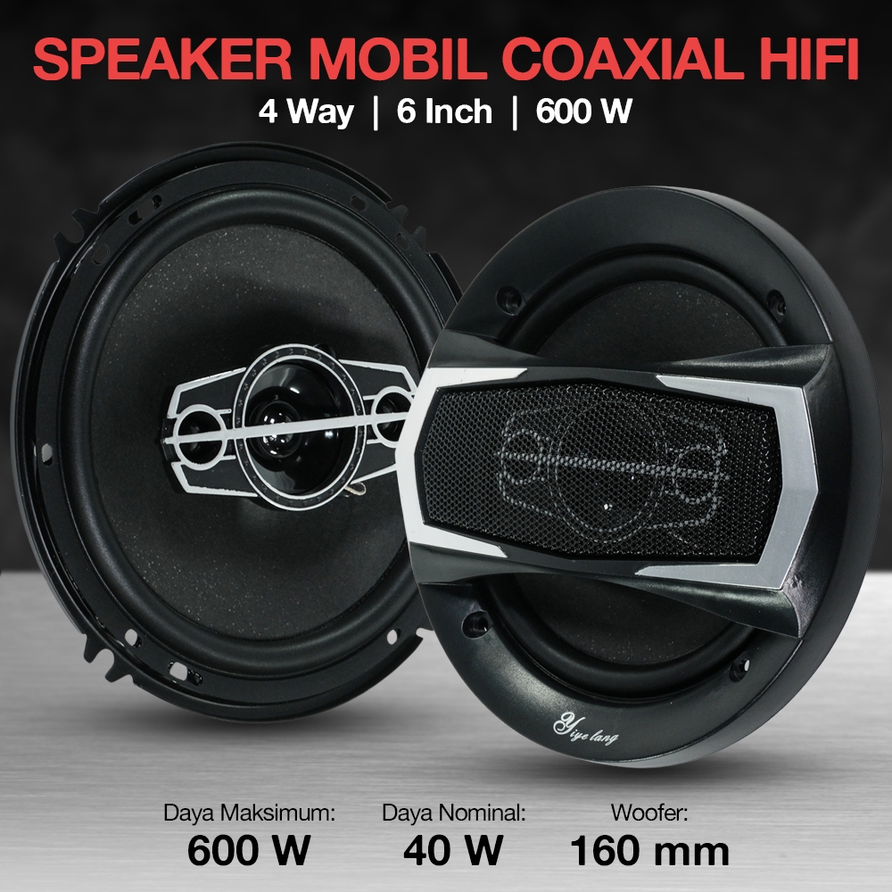 Jual Speaker Mobil Coaxial HiFi 4 Way 6 Inch 600 W 2 PCS | Shopee Indonesia