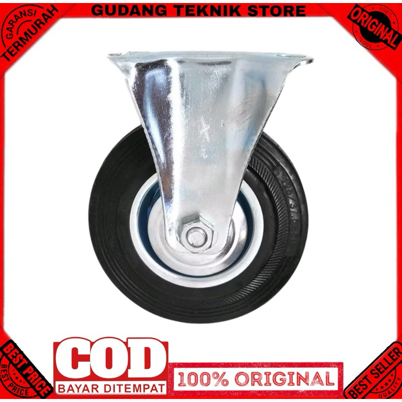 Jual Roda troli karet hitam 6 inch Mati | Shopee Indonesia