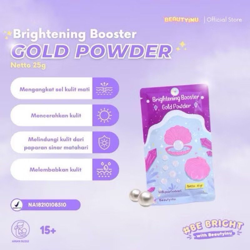 Jual BEAUTYINU BRIGHTENING BOOSTER GOLD POWDER | Shopee Indonesia
