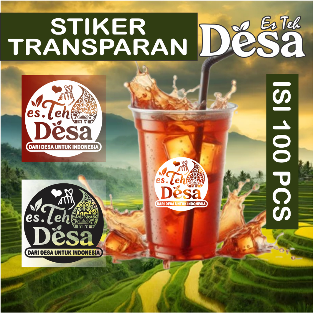 Jual Stiker ( Transparan ) Es Teh DESA Vol 3 | Shopee Indonesia