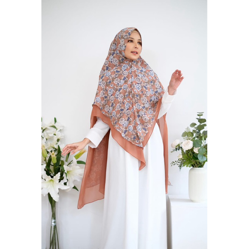 Jual ALUNA HIJAB INSTANT MOTIF BUNGA KHIMAR KERUDUNG SYARI JILBAB JUMBO ...