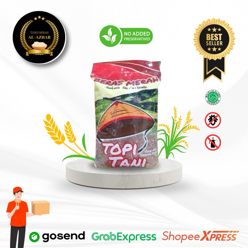 Jual Beras Merah Topi Tani 5Kg | Shopee Indonesia