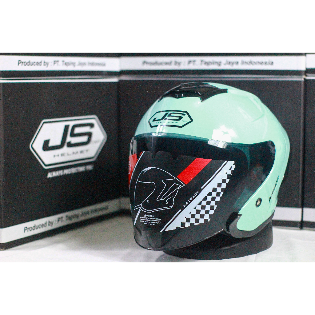 Jual Helm JS Armor Solid Premium Half Face Original SNI | Shopee Indonesia
