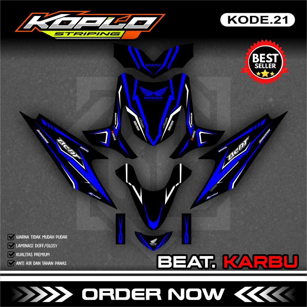 Jual Decal Stiker Full Body BEAT Karbu 2006 2007 2008 2009 - Dekal ...