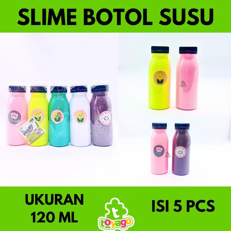 Jual Slime botol susu/Slime botol isi 5 Pcs 120 ml Grosir Murah ( Slime ...