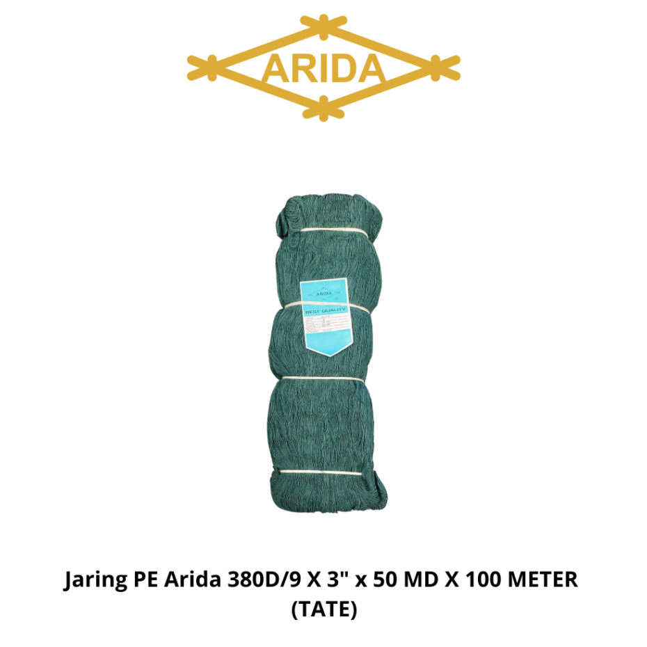 Jual Jaring PE Arida 380D/9 X 3" x 50 MD X 100 METER (TATE) | Shopee ...