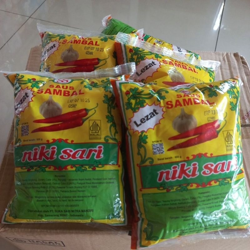 Jual SAUS SAMBAL NIKI SARI 655GR / 5 PCS | Shopee Indonesia