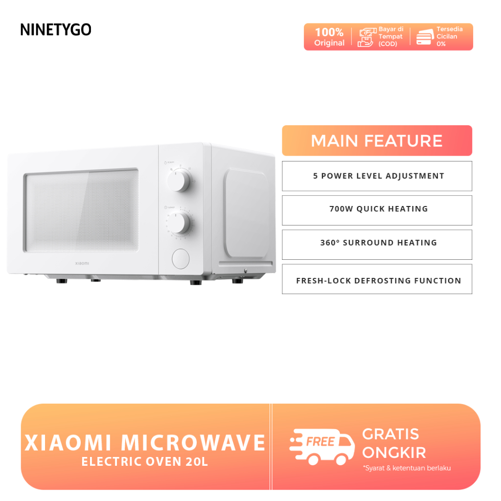 Jual Xiaomi Mi Smart Microwave Oven 20L 700w 50Hz | Shopee Indonesia