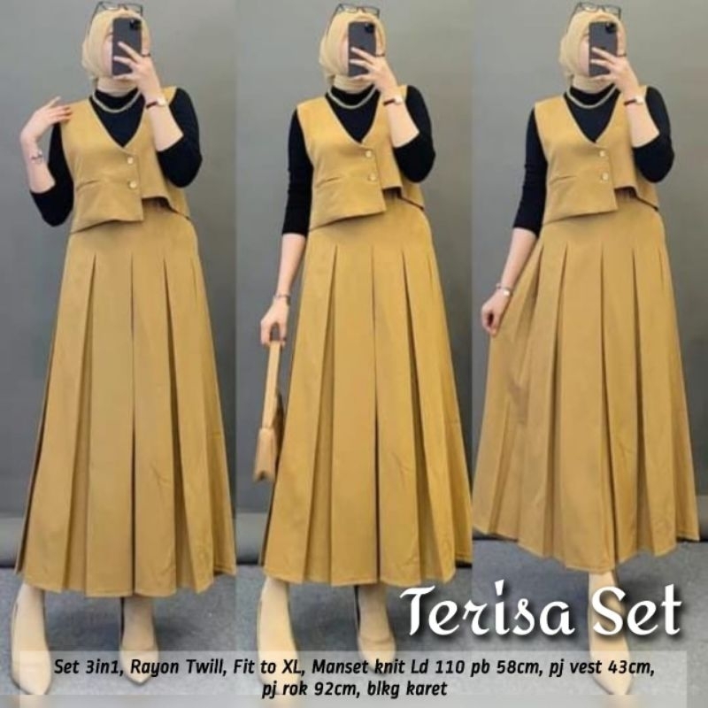 Jual Terisa One Set Rok 3 in 1 Inner Vest Dan Rok Rayon Viscose Mix ...