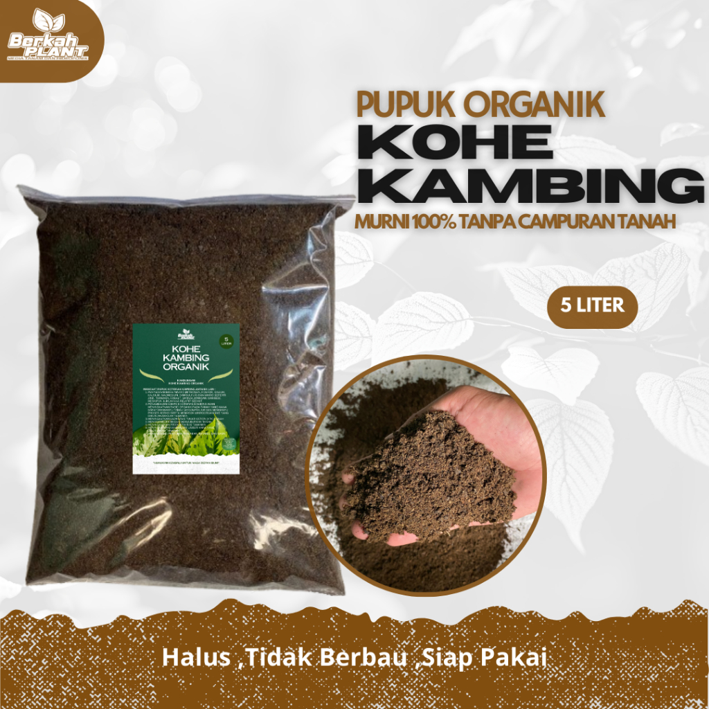 Jual KOHE KAMBING PUPUK KANDANG ORGANIK HALUS KERING 5 LITER, Media ...