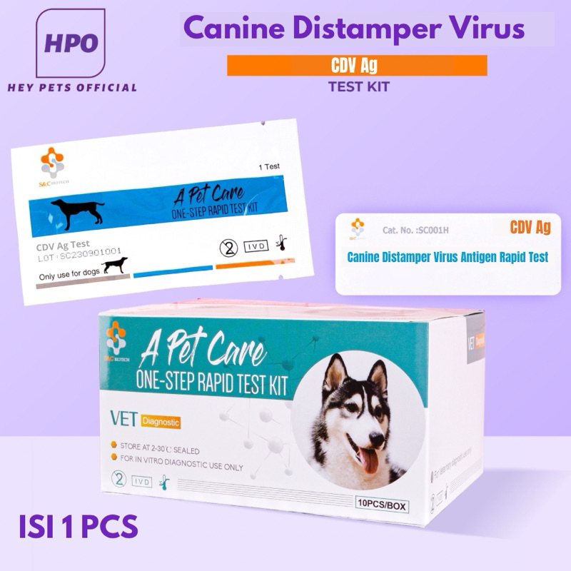 Jual Rapid Test Kit Canine Distamper Virus (CDV) - Alat Tes Virus ...