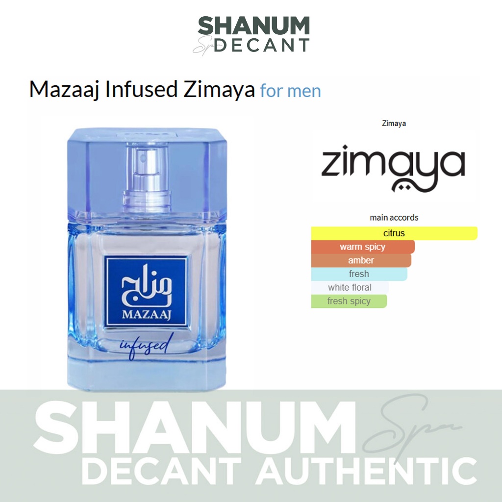 Jual Shanum Decant Mazaaj Infused Zimaya Edp Parfum | Shopee Indonesia