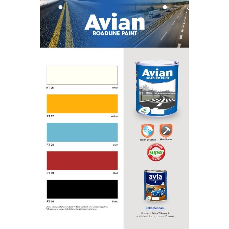 Jual katalog cat jalan Avian, katalog Avian roadline paint | Shopee ...