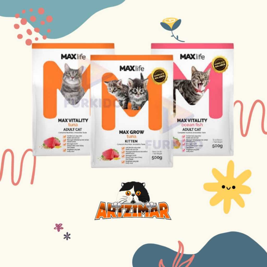 Jual MAXLIFE Cat food 500gr Makanan Kucing Maxlife Kitten Adult ...