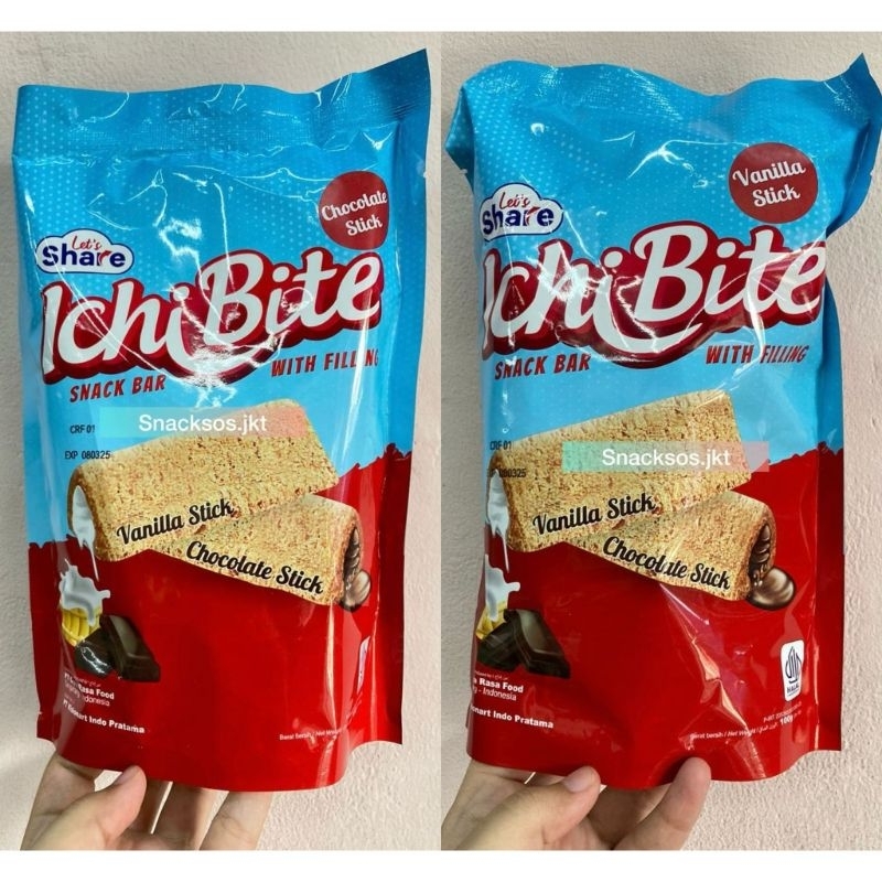 Jual ICHIBITE SNACK BAR VANILLA STICK// CHOCOLATE STICK-ICHI BITE ...