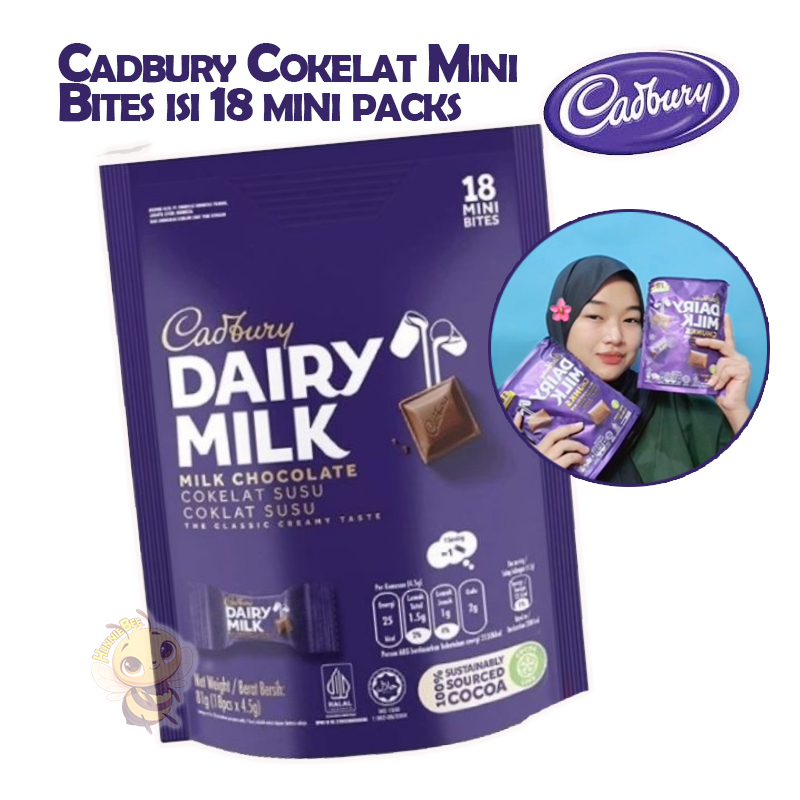 Jual Cadbury Cokelat Mini Bites isi 18 mini packs | Shopee Indonesia