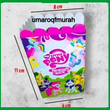 Jual Paket Box Popcorn Kartun Ukuran 8x8x11 cm Foodgrade Isi 50 Pcs ...