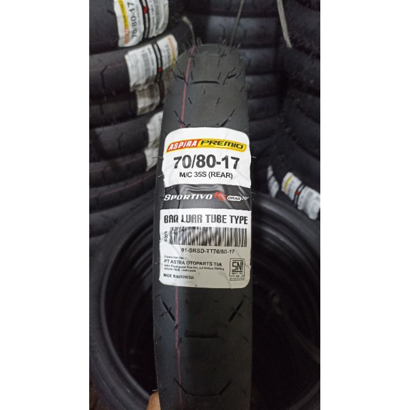 Jual BAN MOTOR ASPIRA PREMIO - SPORTIVO RS D, DRAG - 70/80-17 (Drag race) | Shopee Indonesia