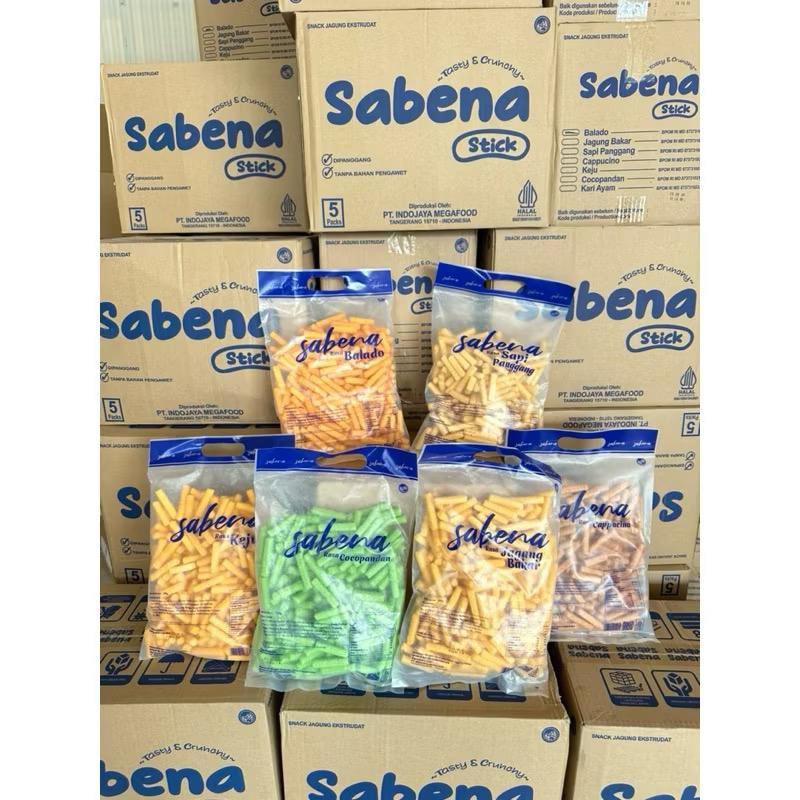 Jual sabena Snack 390 gram ciki gurih makanan enak cemilan stik SABENA ...