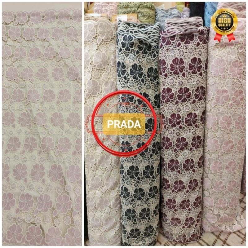 Jual KAIN PRADA FLORAL PREMIUM/KAIN PERADA HARGA PERSETENGAH METER ...