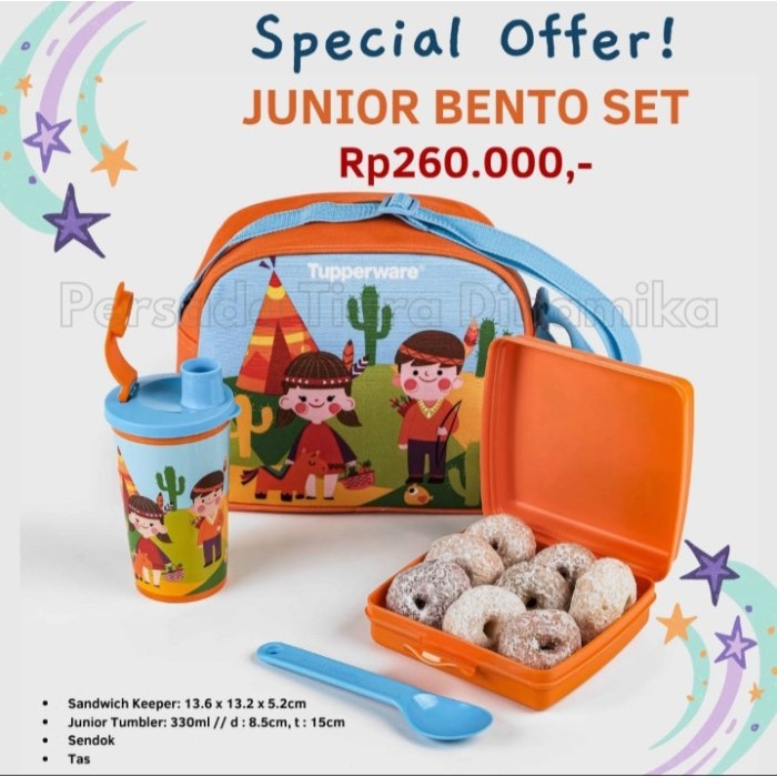 Jual junior bento set tupperware bekal anak | Shopee Indonesia
