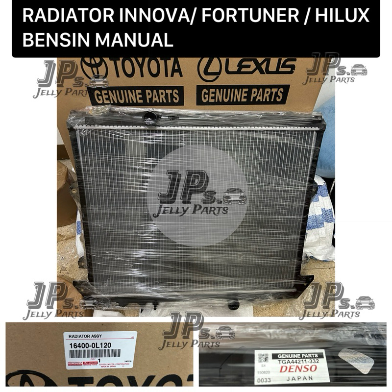 Jual RADIATOR ASSY TOYOTA INNOVA / FORTUNER / HILUX BENSIN MANUAL ASLI ...