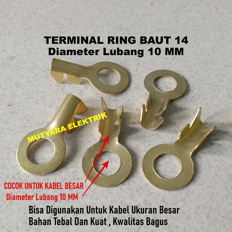 Jual Skun Bulat M10 Besar / Terminal Skun Massa / Masa M10 - Ring Baut ...
